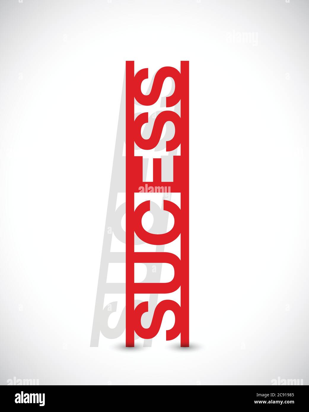 Success ladder concept illustration design over a white background ...