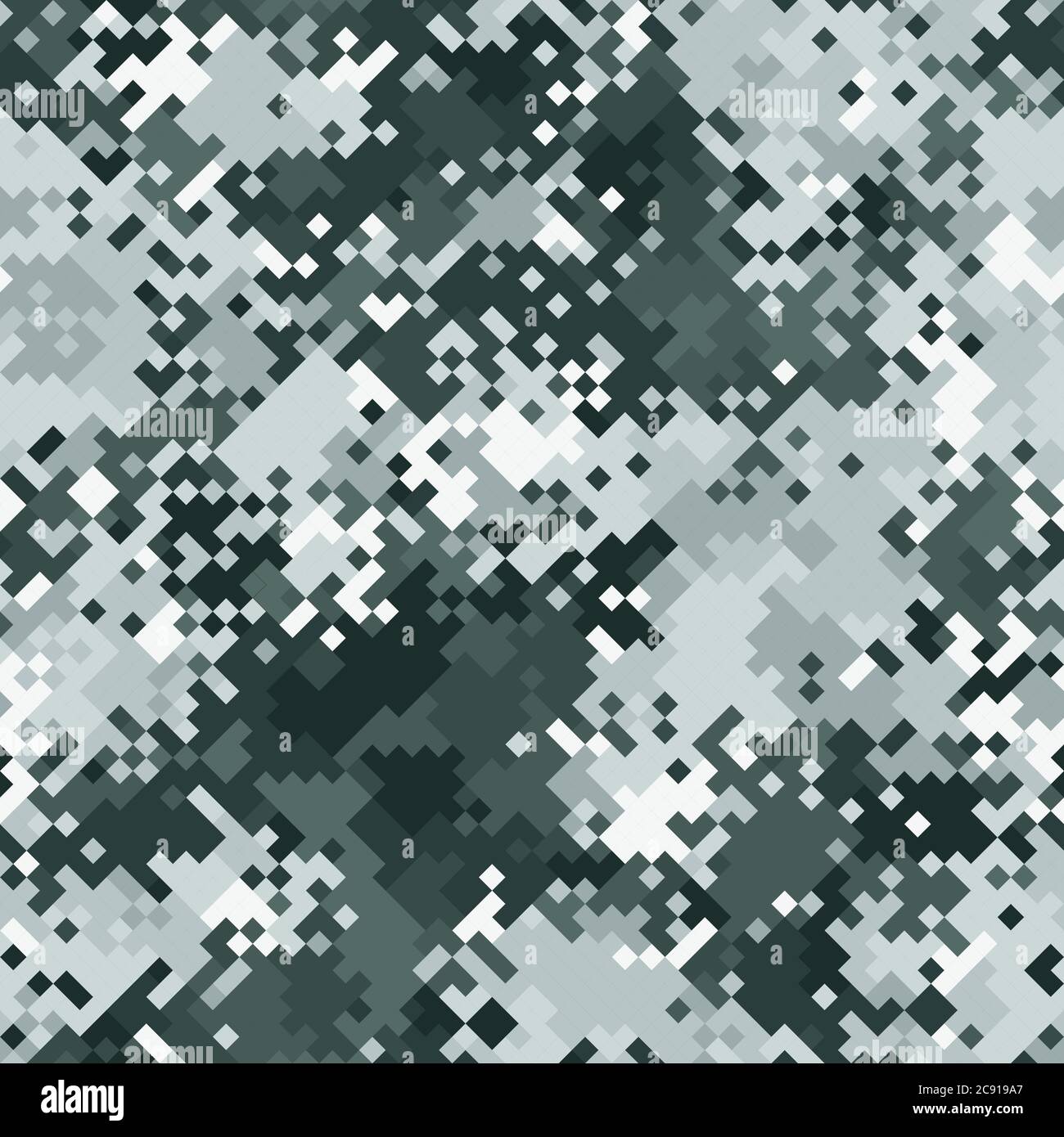 Seamless digital tundra pixel camo texture vector for army textile ...