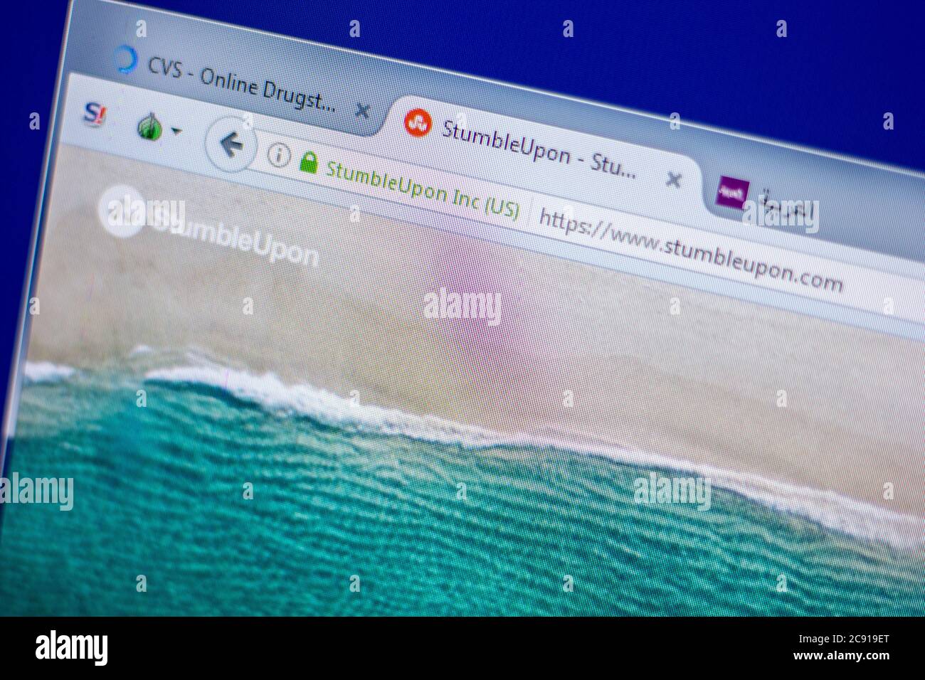 Ryazan, Russia - June 05, 2018: Homepage of StumbleUpon website on the ...