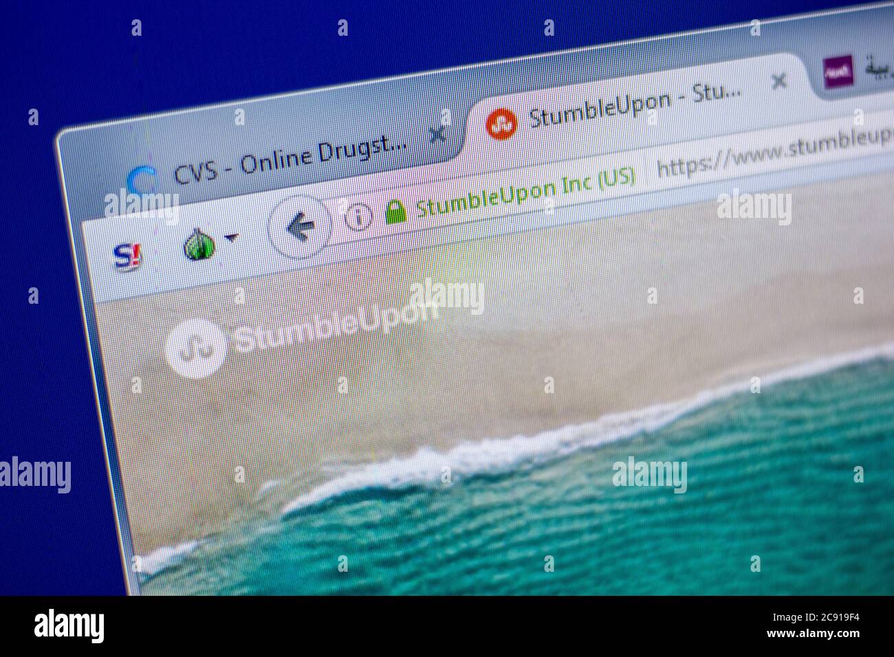 Ryazan, Russia - June 05, 2018: Homepage of StumbleUpon website on the ...
