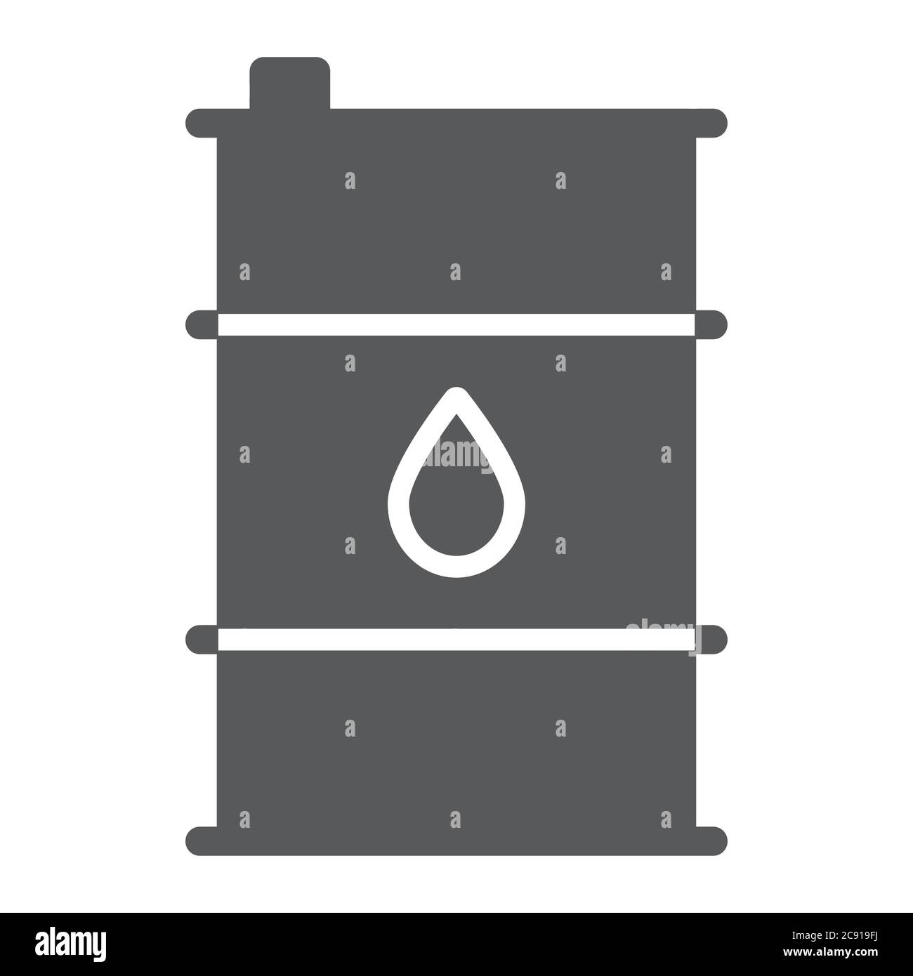 Oil barrel glyph icon, container and industry, oil tank sign, vector ...