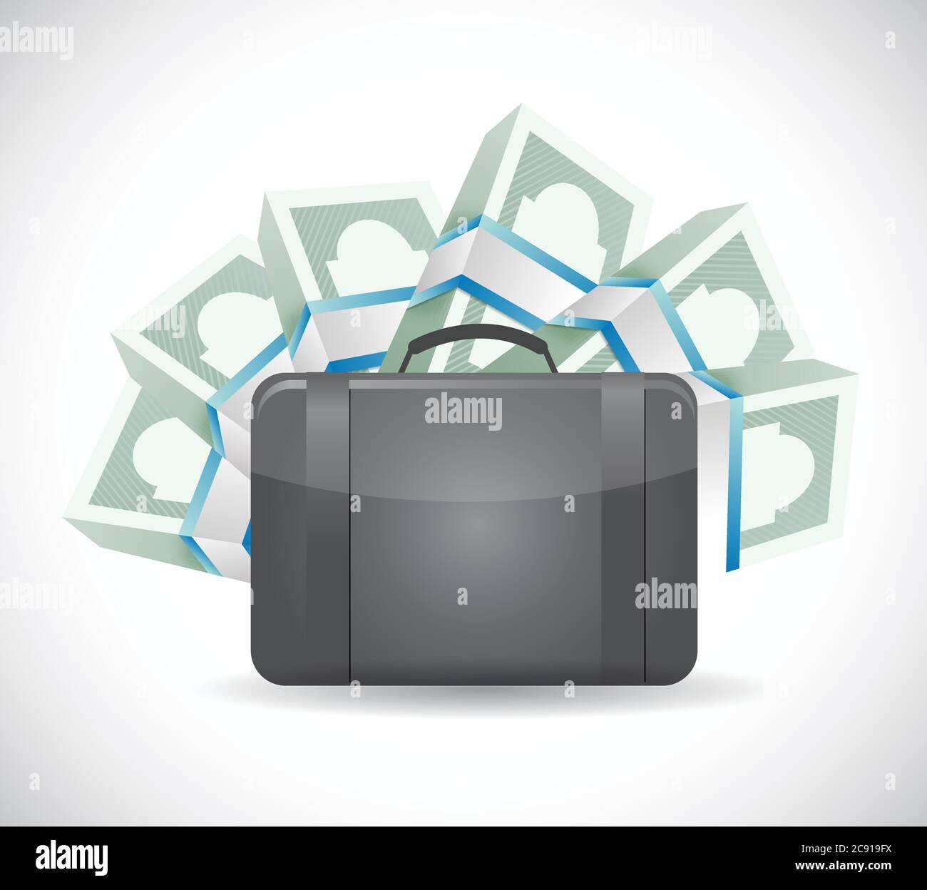 Money bag illustration design over a white background Stock Vector ...