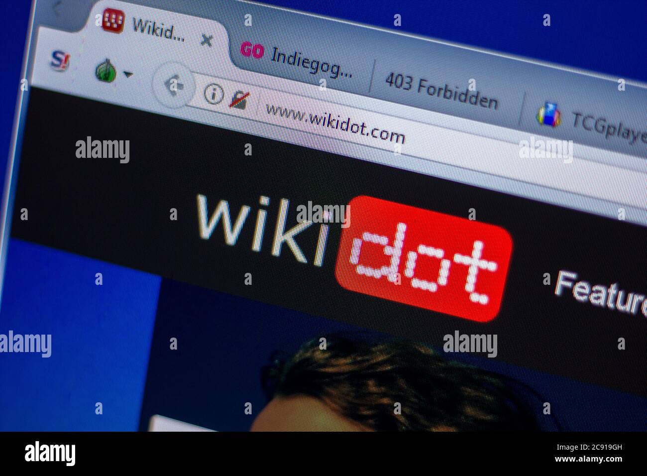 Ryazan, Russia - June 05, 2018: Homepage of WikiDot website on the ...