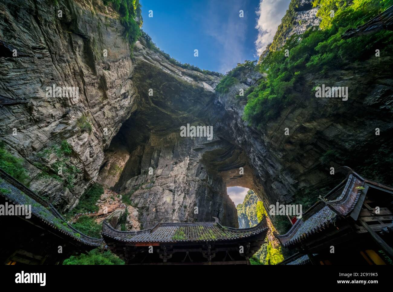 Traditional chinese architecture pagoda buildings in front of the stone ...