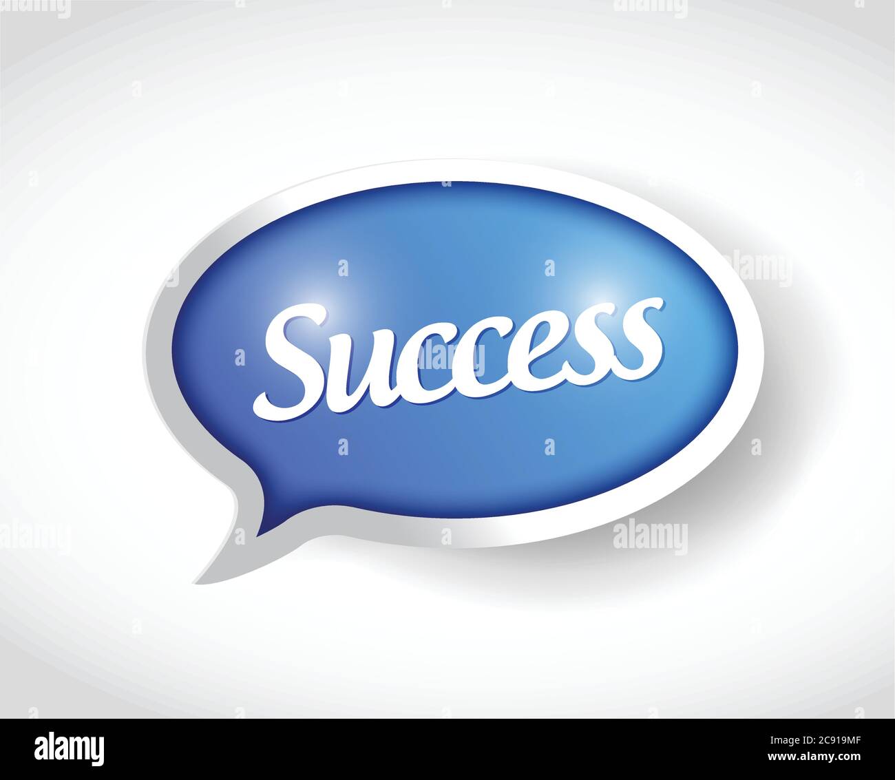 Success message bubble illustration design over a white background ...