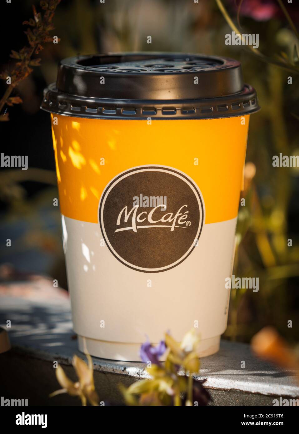 Cup of Mcdonald's McCafe Coffee, McCafe coffee is made by McDonald's ...