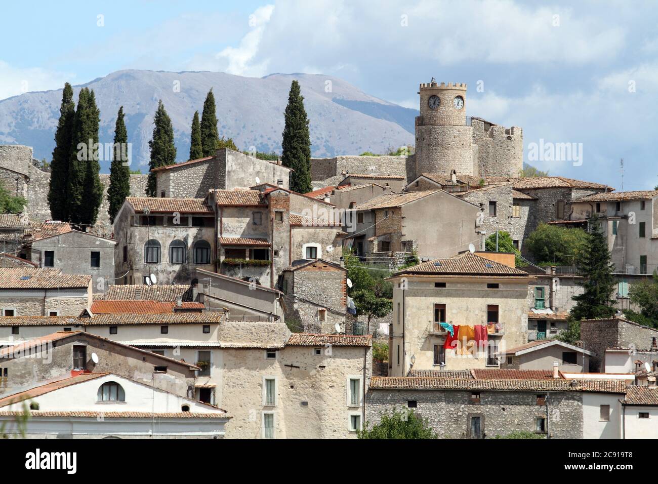 Pico, Italy, 3 September 2017: the village of Pico in Ciociaria in the ...