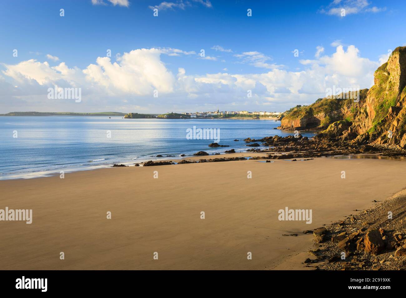 Monkstone Beach Tenby Pembrokeshire Wales Stock Photo - Alamy