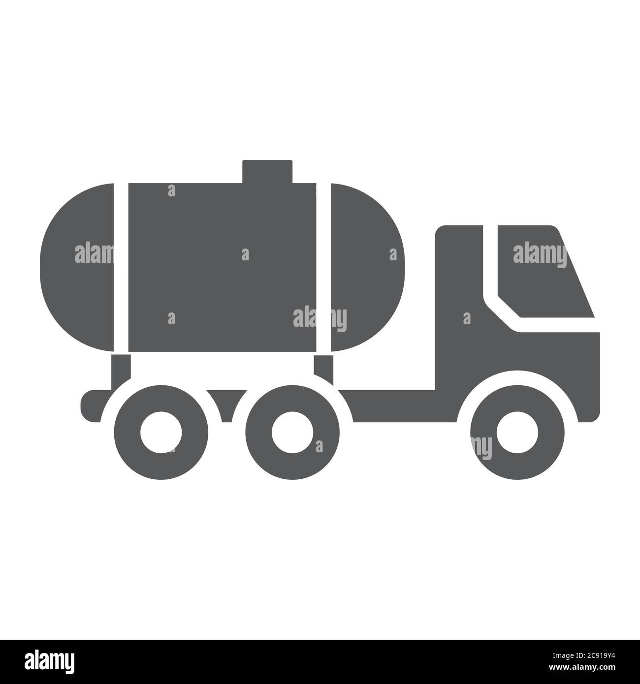Oil tank glyph icon, fuel and car, oil transportation sign, vector ...