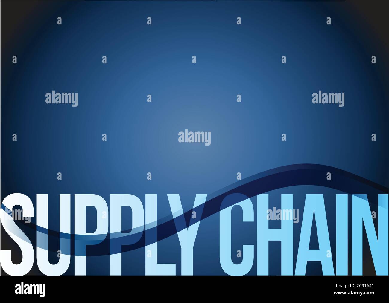 Supply chain text illustration design over a blue wave background Stock ...