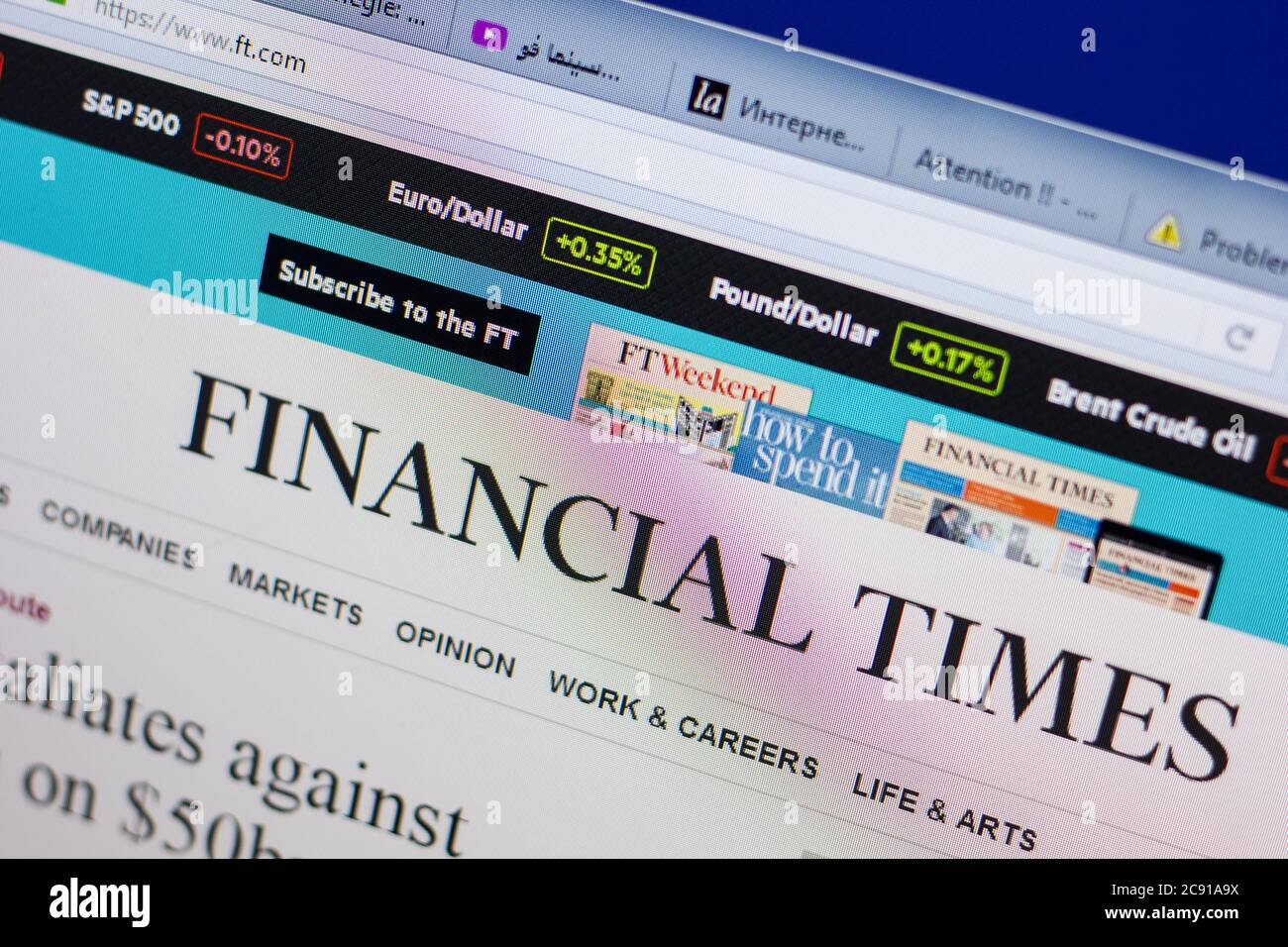 Ft front page hi-res stock photography and images - Alamy