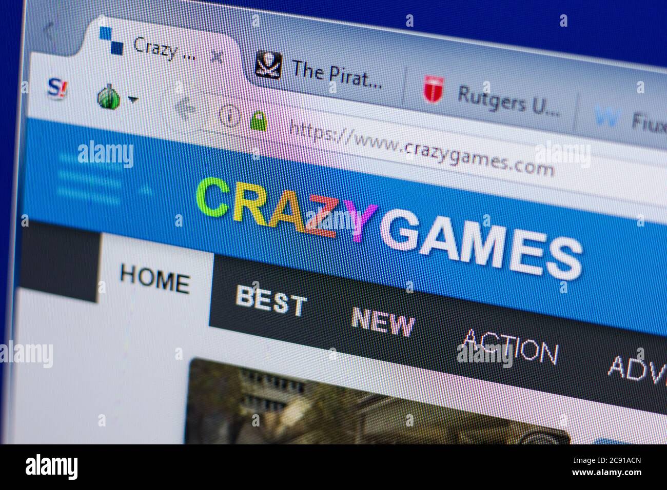 Ryazan, Russia - June 16, 2018: Homepage of CrazyGames website on the ...