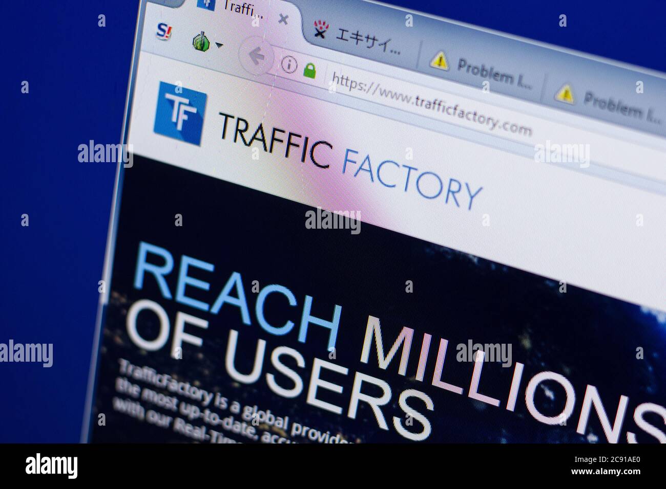 Ryazan, Russia - June 16, 2018: Homepage of TrafficFactory website on ...