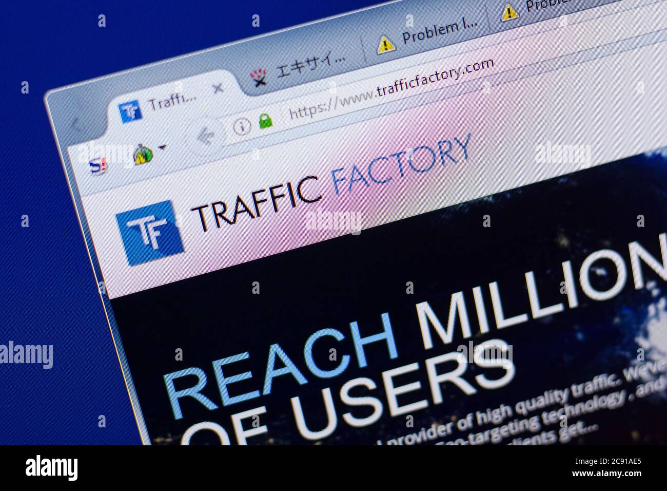 Ryazan, Russia - June 16, 2018: Homepage of TrafficFactory website on ...