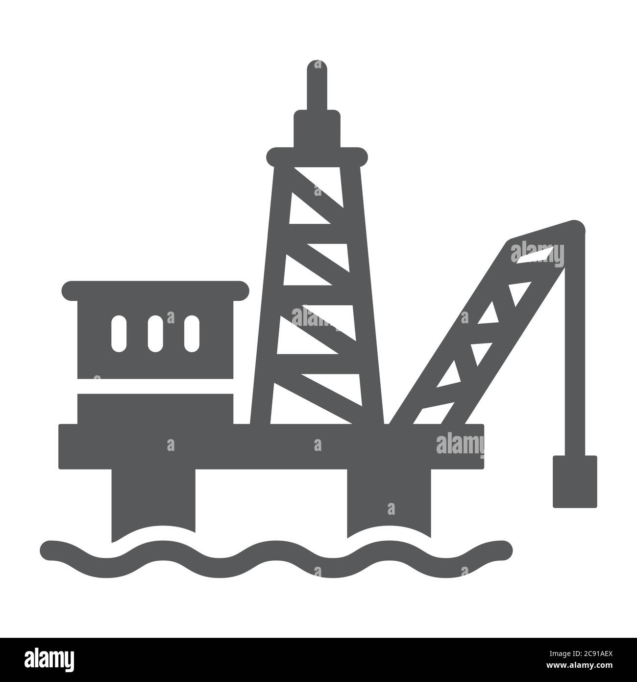 Oil derrick vector logo design hi-res stock photography and images - Alamy