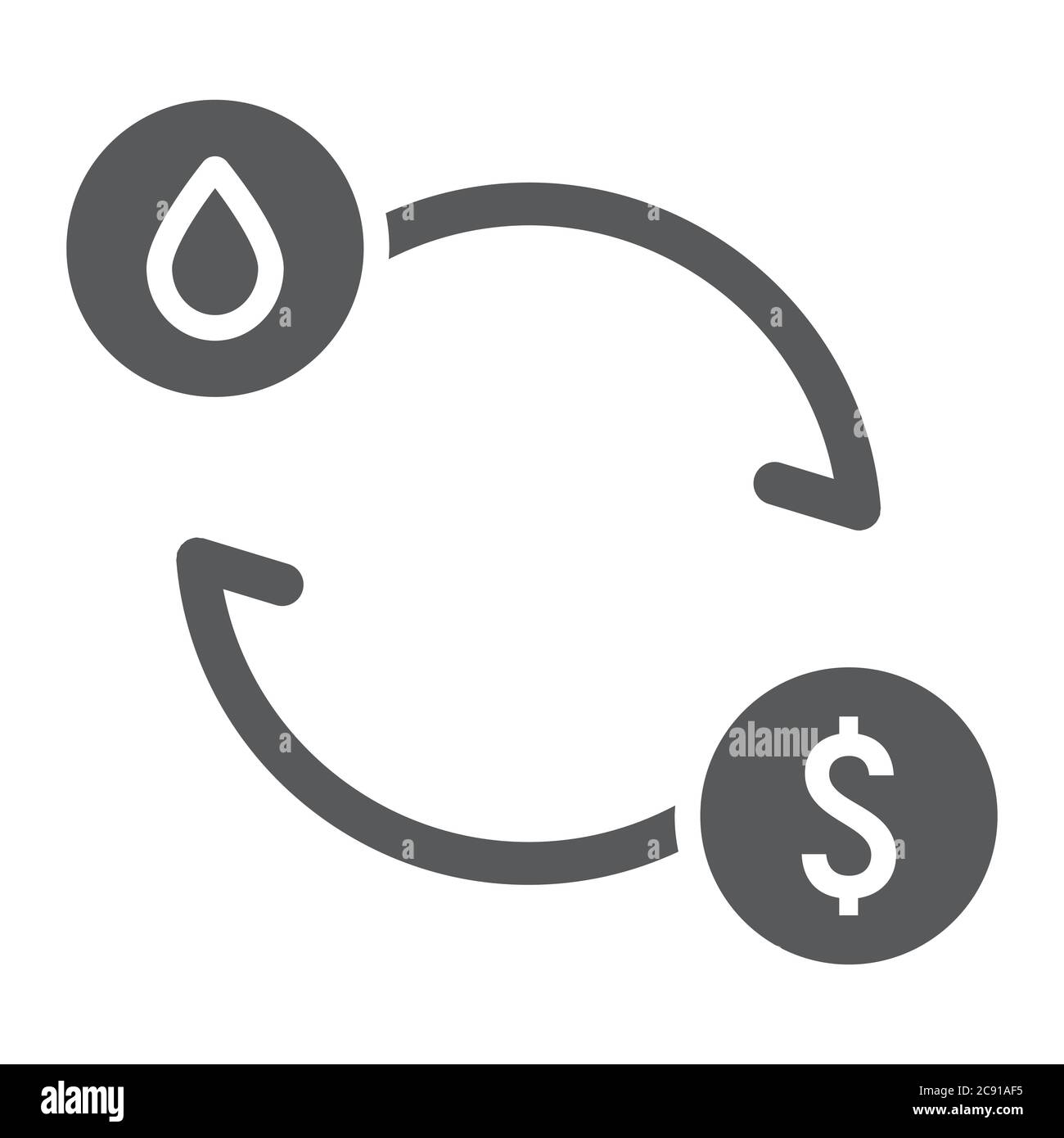 Oil exchange glyph icon, fuel and cost, oil price sign, vector graphics ...