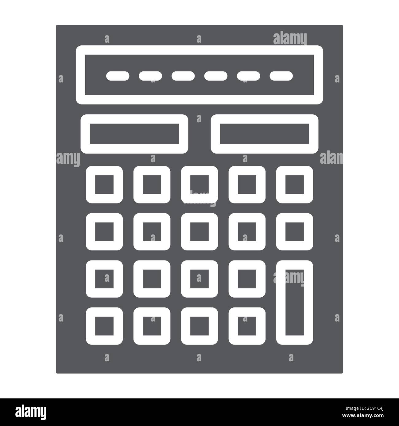 Calculator glyph icon, mathematics and accounting, calculate sign ...