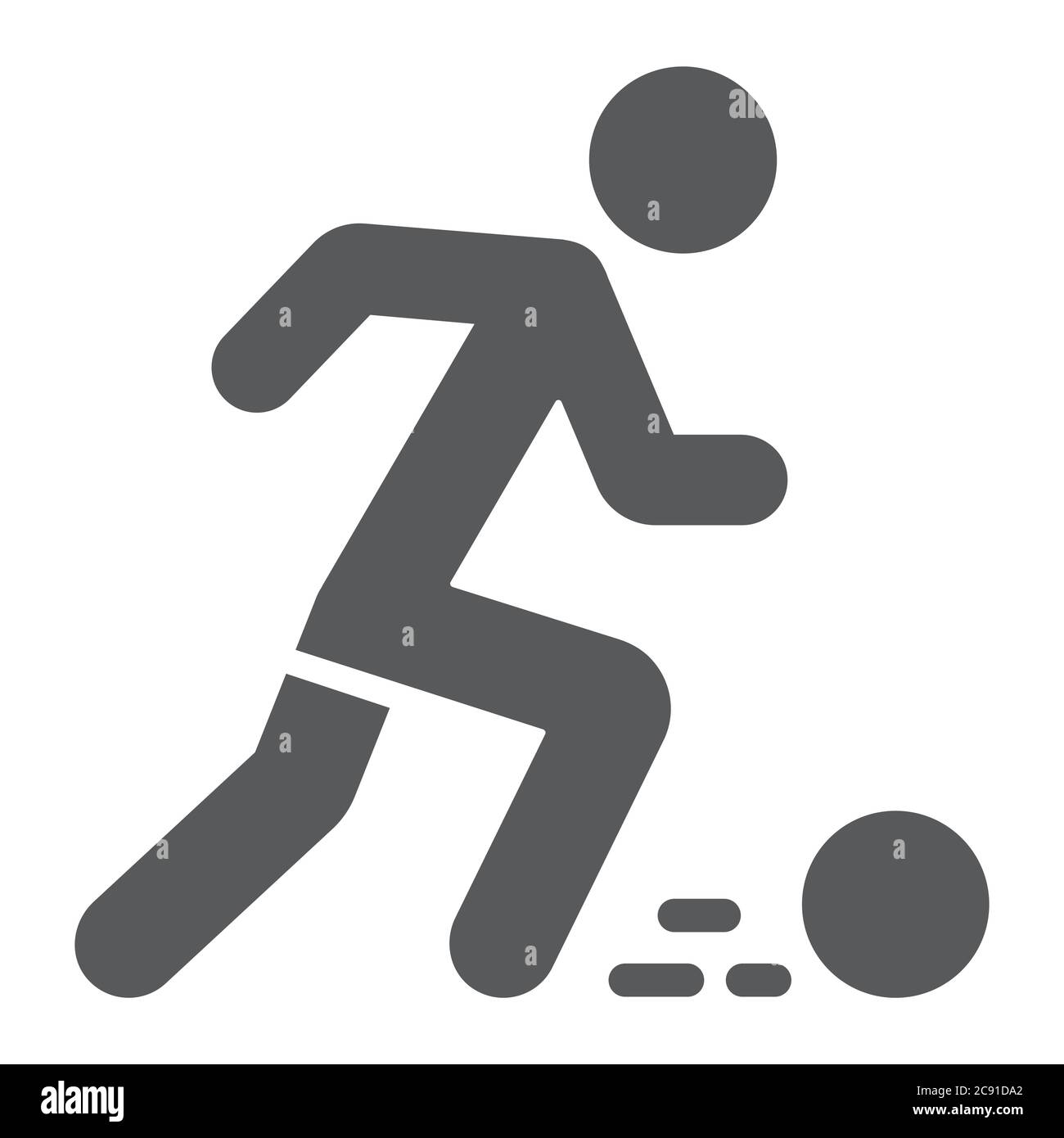 Soccer player glyph icon, sport and football, footballer sign, vector ...