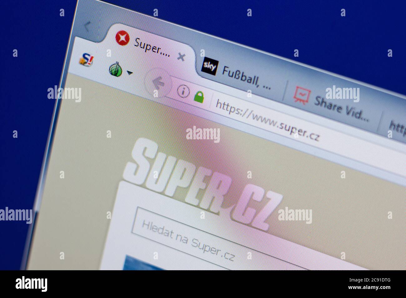 Ryazan, Russia - June 17, 2018: Homepage of Super website on the ...