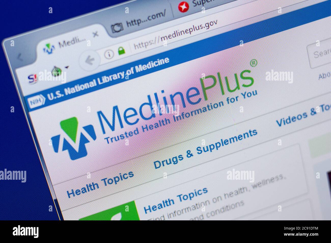 Ryazan, Russia - June 17, 2018: Homepage of MedlinePlus website on the ...