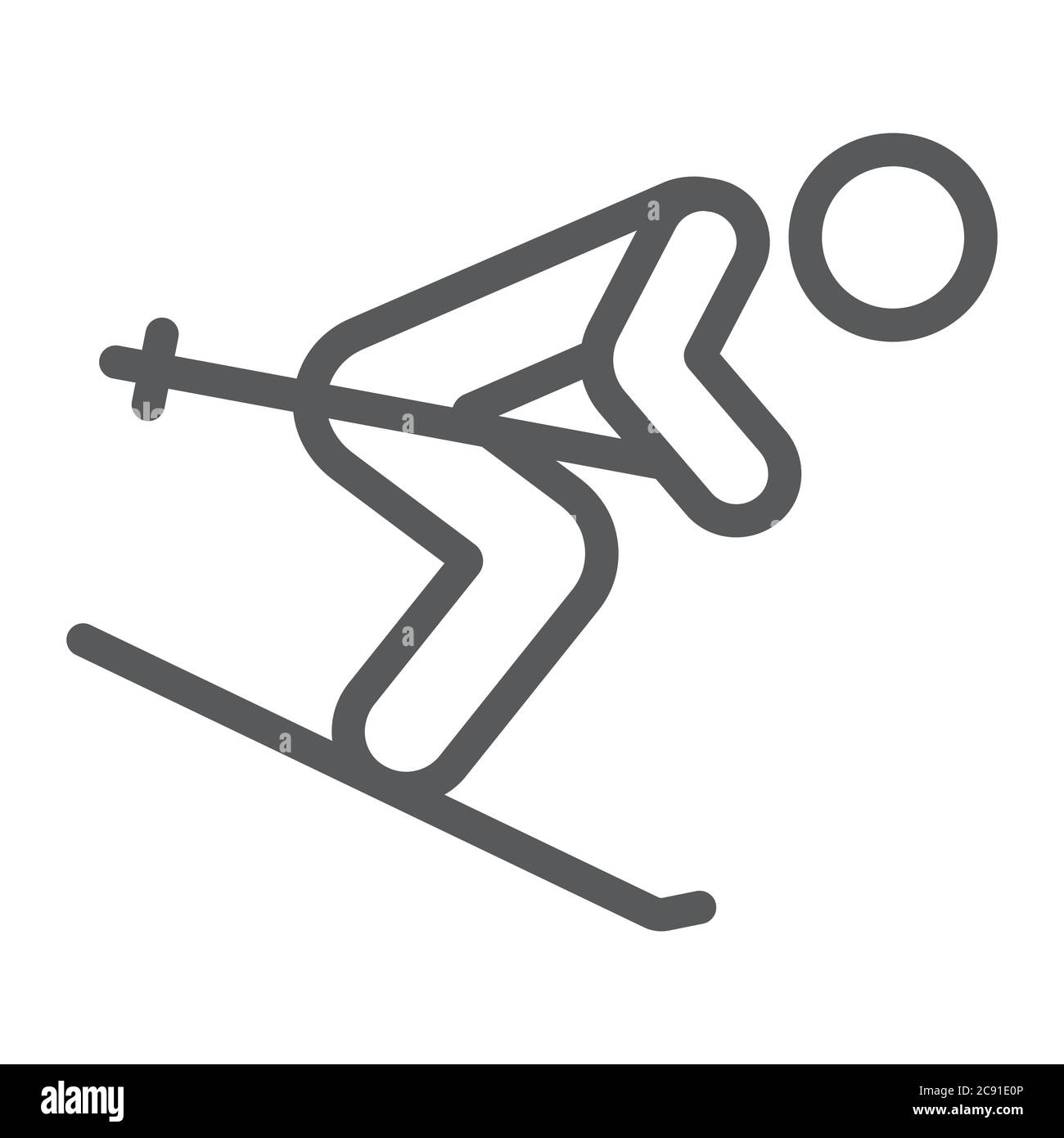 Slalom ski race Stock Vector Images - Alamy