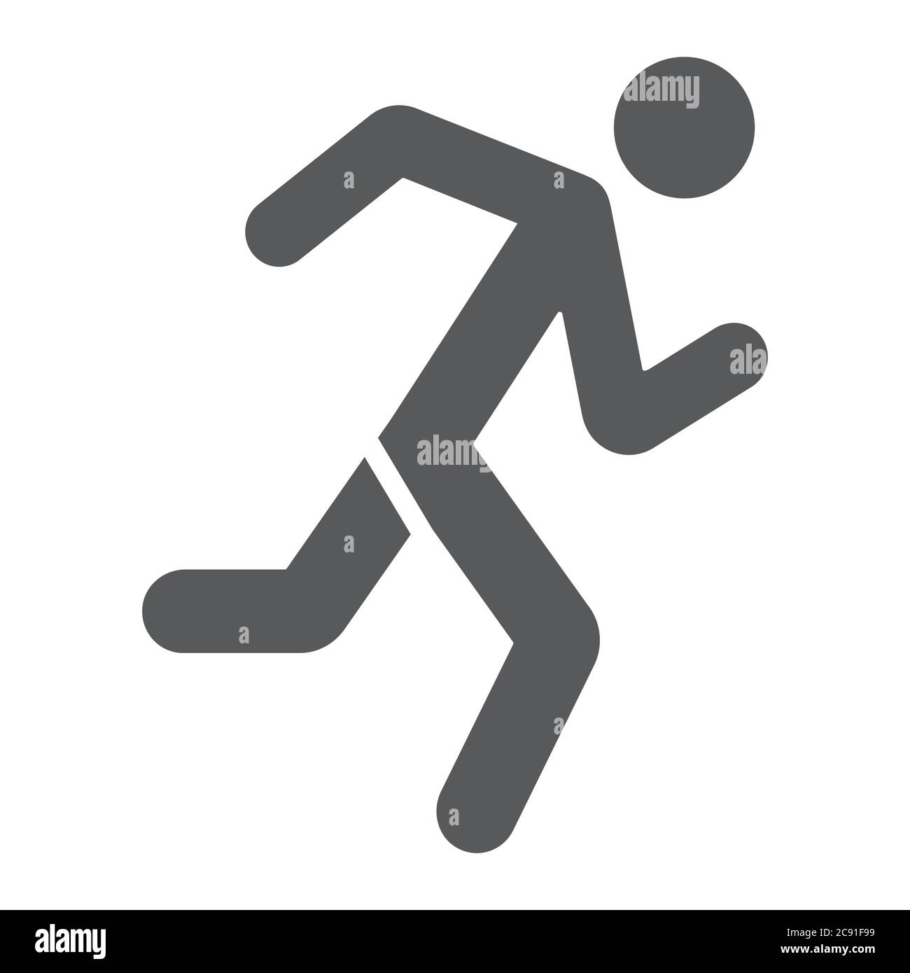 Running man glyph icon, sport and jogging, runner sign, vector graphics ...