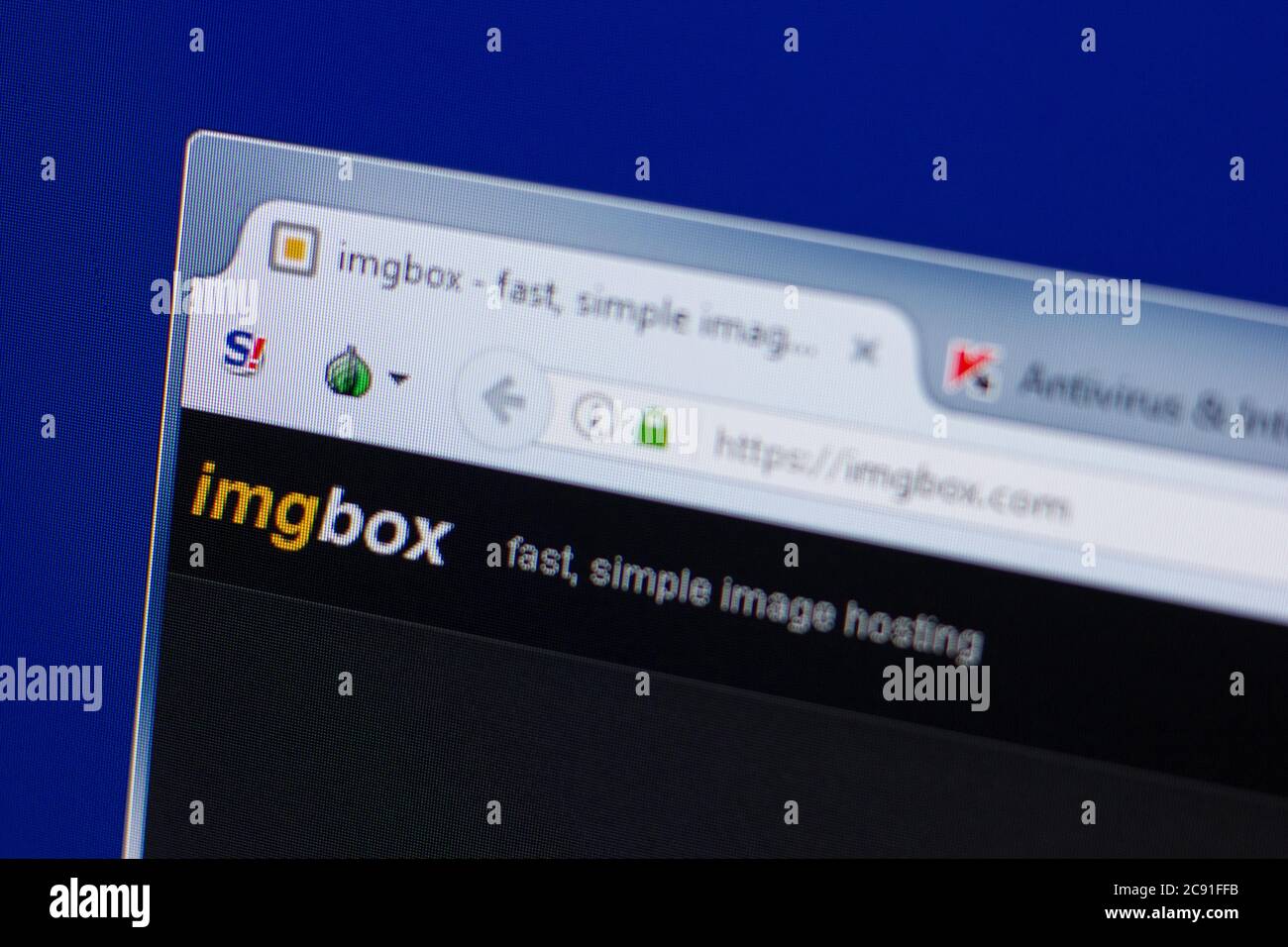 Ryazan, Russia - June 17, 2018: Homepage of ImgBox website on the ...