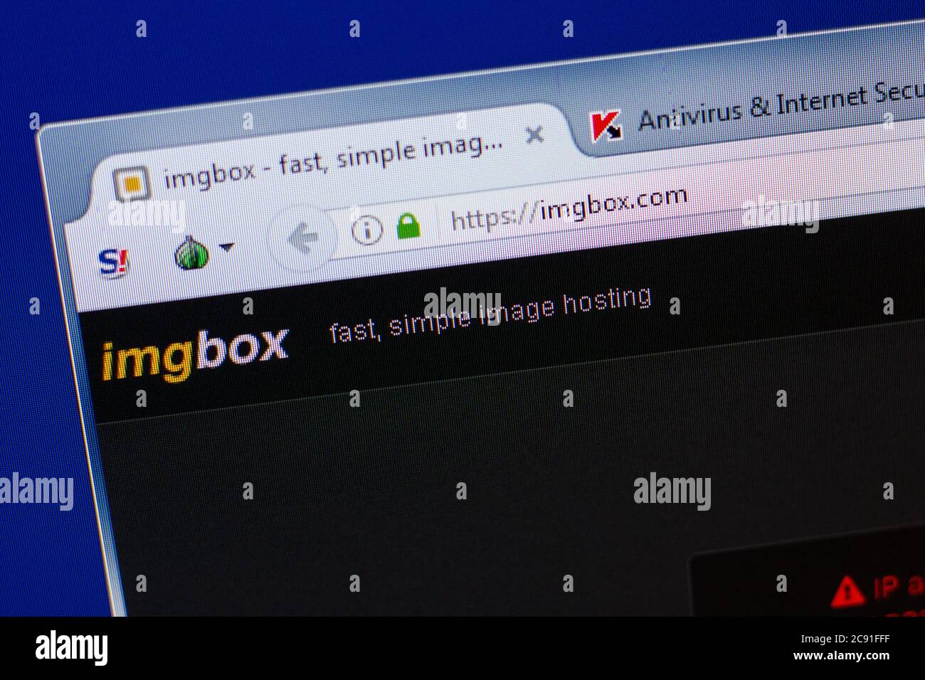 Ryazan, Russia - June 17, 2018: Homepage of ImgBox website on the ...