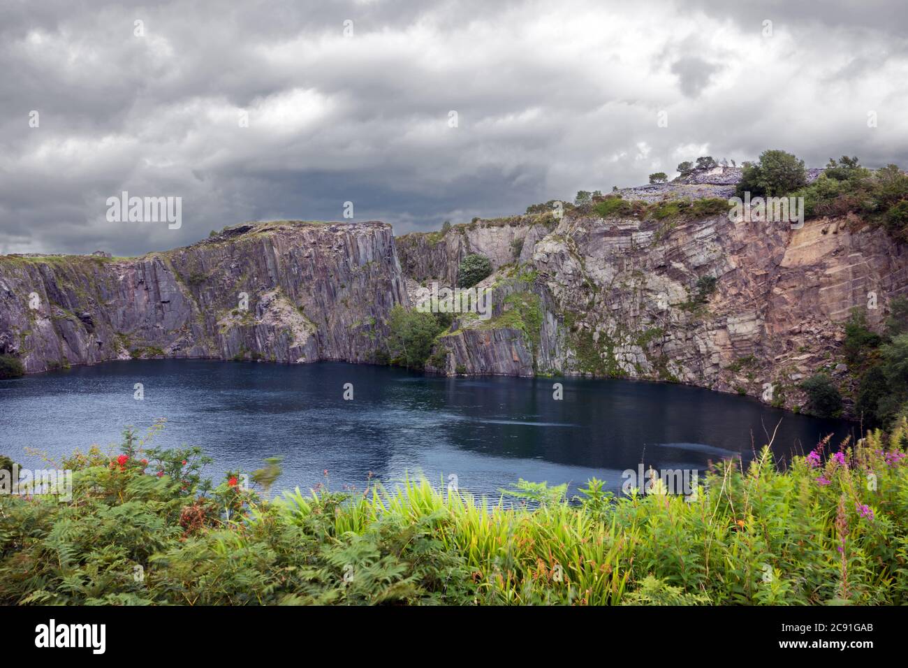 Bryn Hafod-y-wern abandoned slate quarry is on the lower slopes of Moel ...