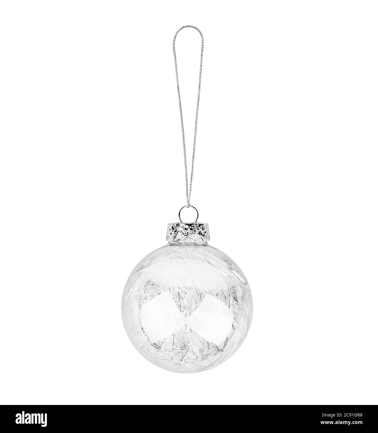 Transparent shiny glass christmas Black and White Stock Photos & Images ...