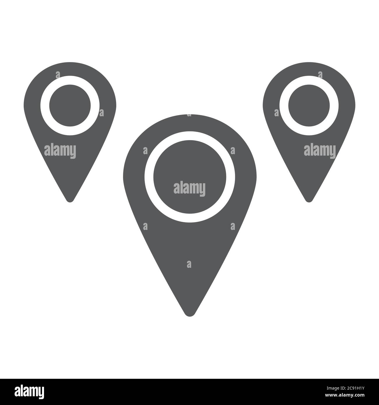Geotag pin glyph icon, navigation and location, geolocation sign ...