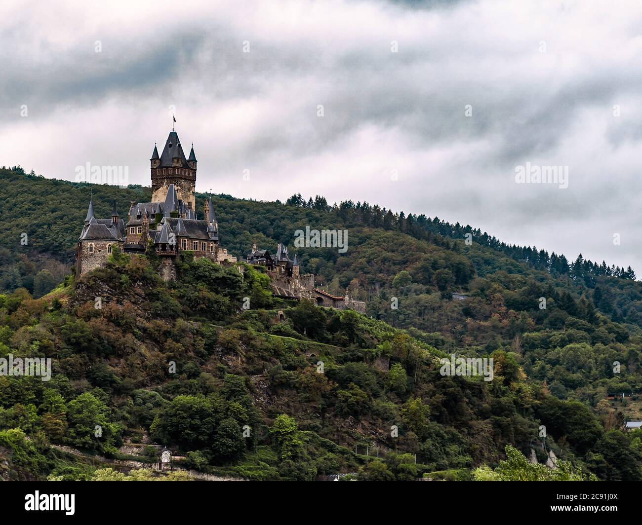 Beautiful view of the Cochem Castle in Cochem, Germany Stock Photo - Alamy