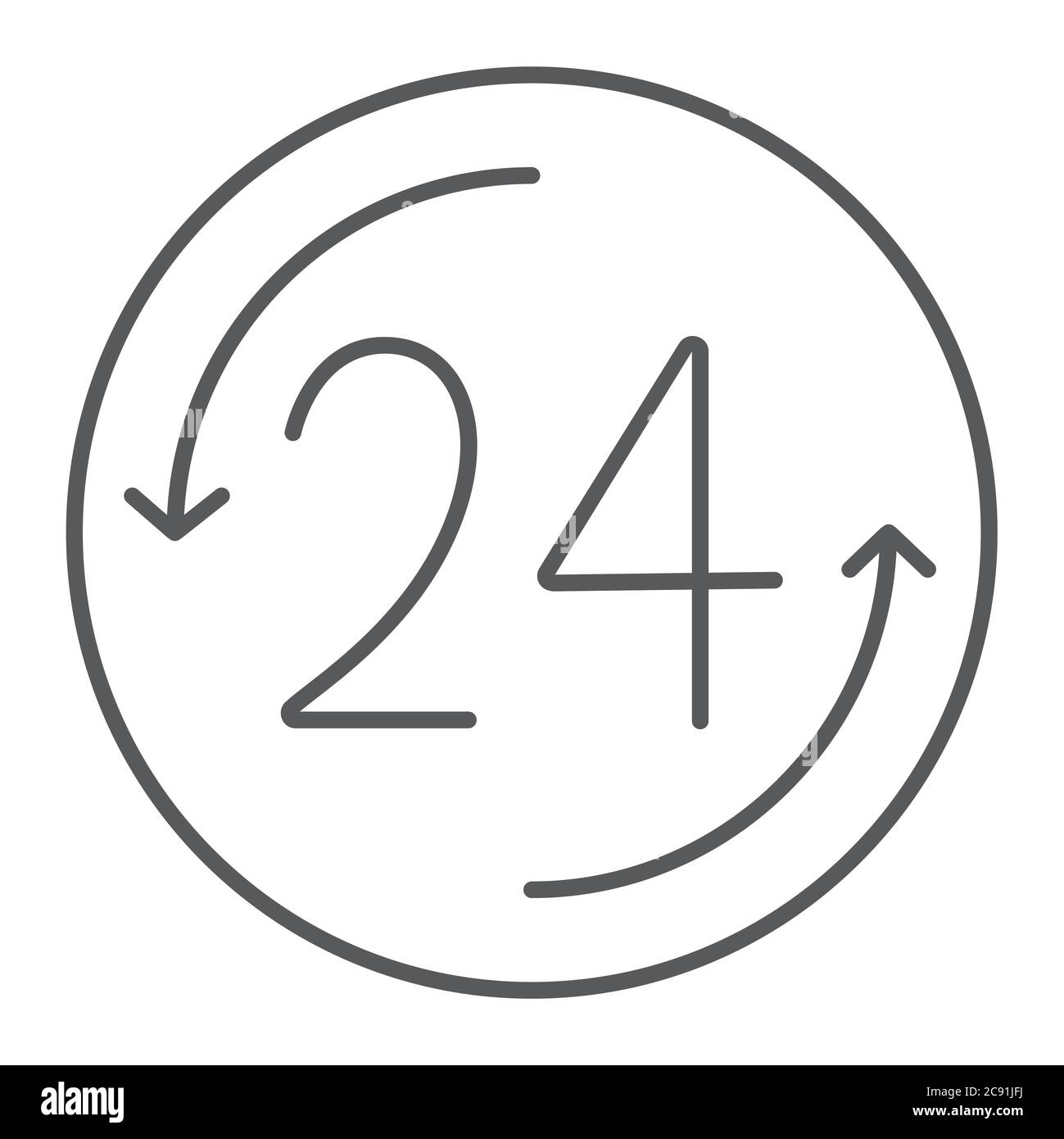 24 hour clock on white hi-res stock photography and images - Alamy