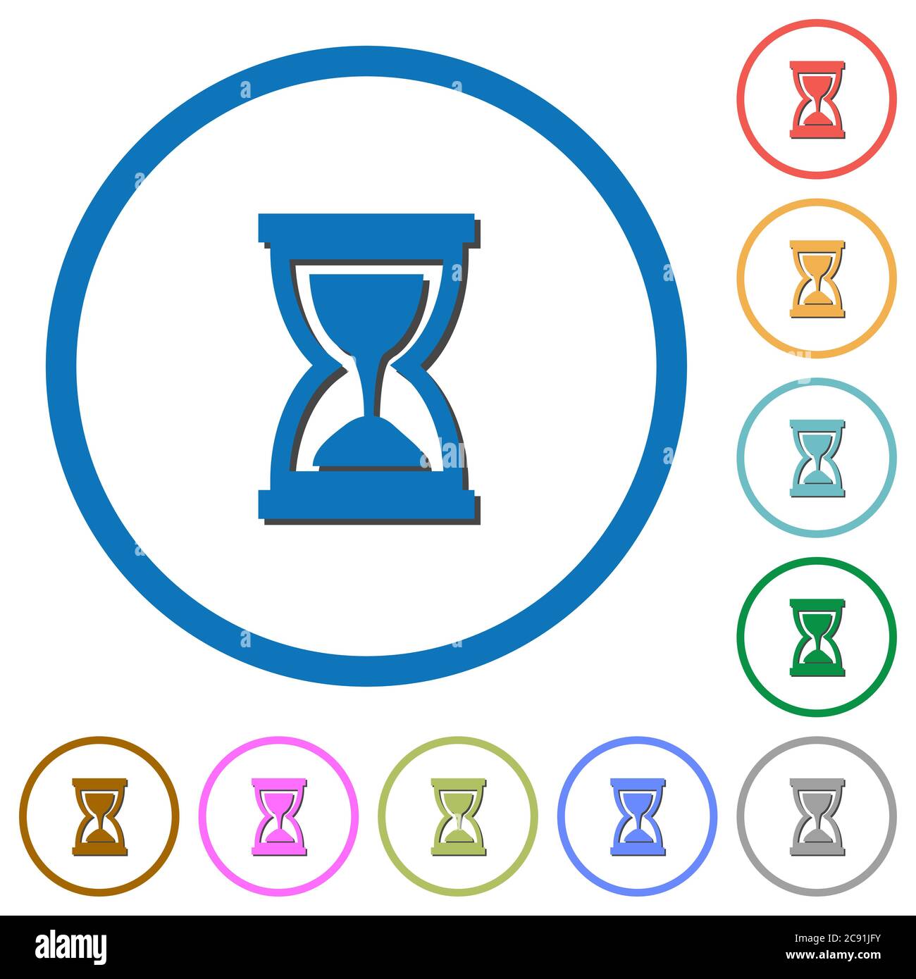 Hourglass symbol elapsed time Stock Vector Images - Alamy