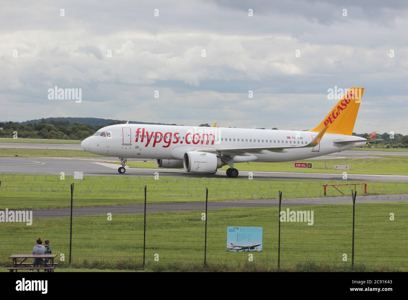 Flypgs.Com Airbus A320 at Manchester airport Credit : Mike Clarke ...
