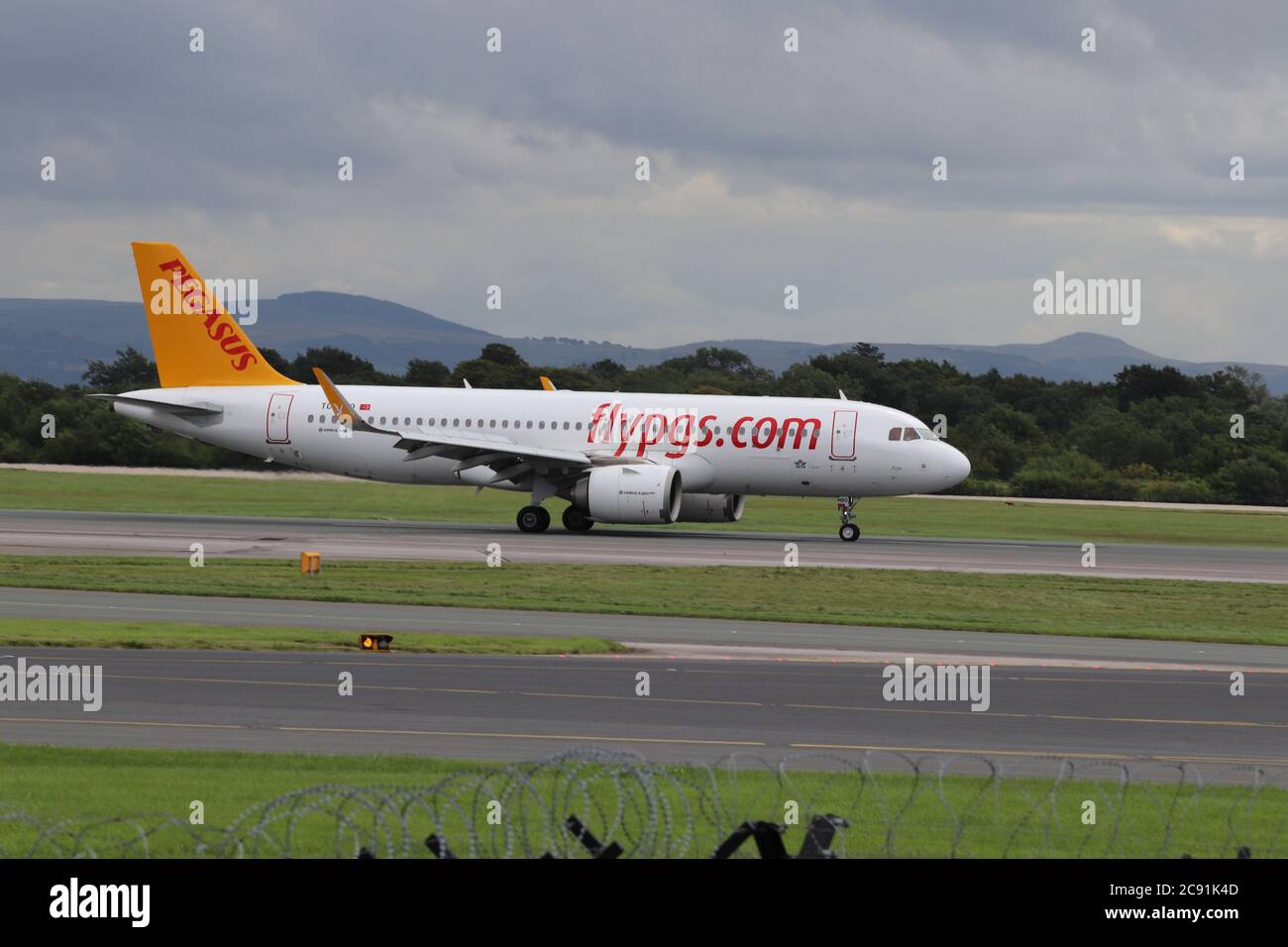 Flypgs.Com Airbus A320 at Manchester airport Credit : Mike Clarke ...