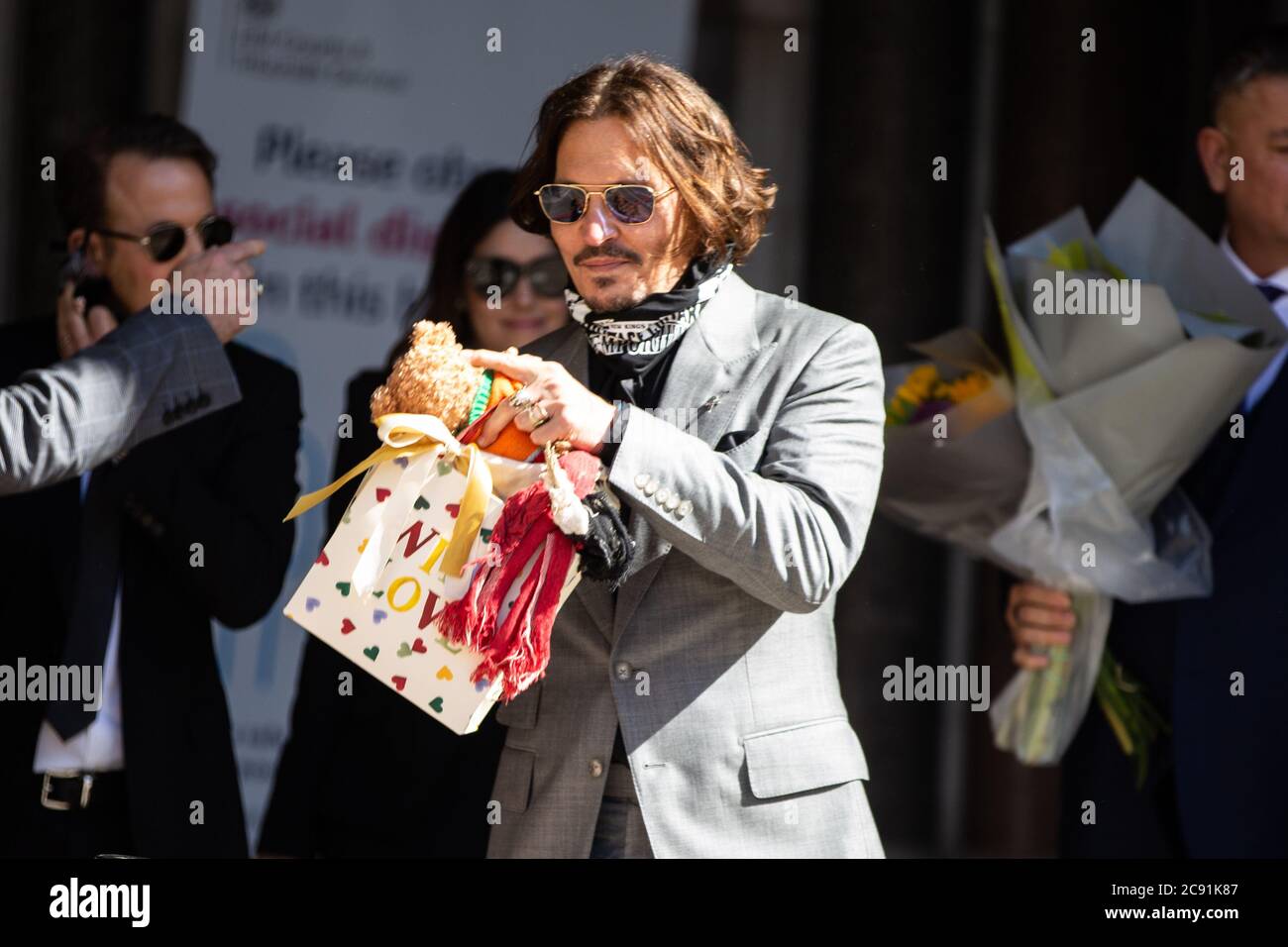 London, UK - July 28th, 2020: Johnny Depp attends a libel trial against ...