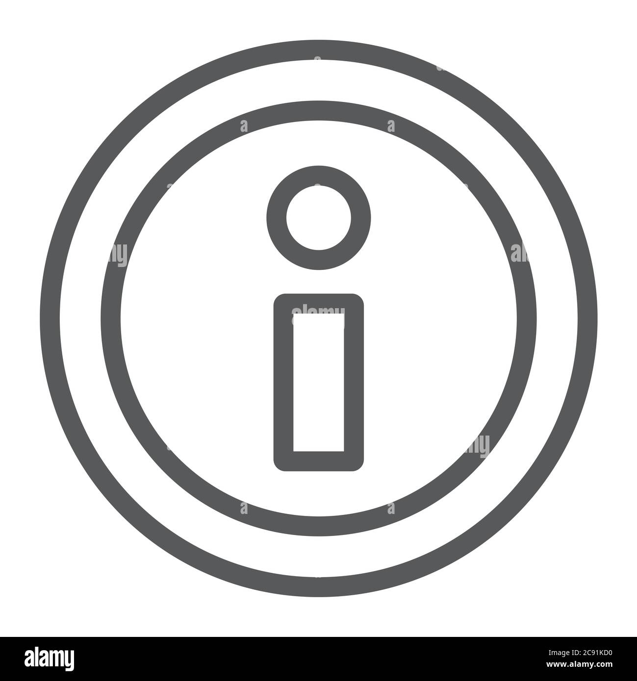 Info line icon, help and inform, information sign, vector graphics, a ...