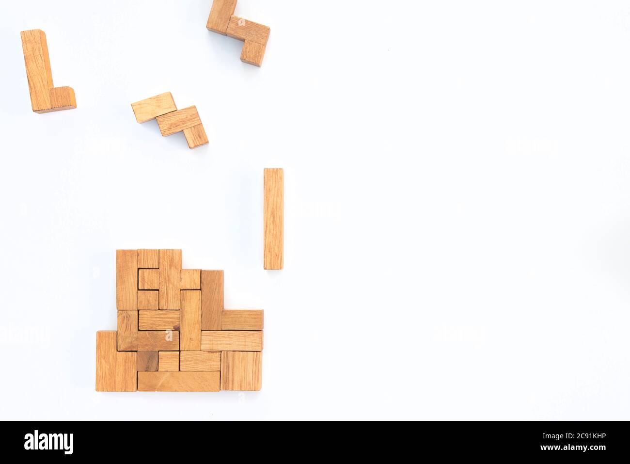 Geometric shapes in top view, creative and logical thinking concept ...