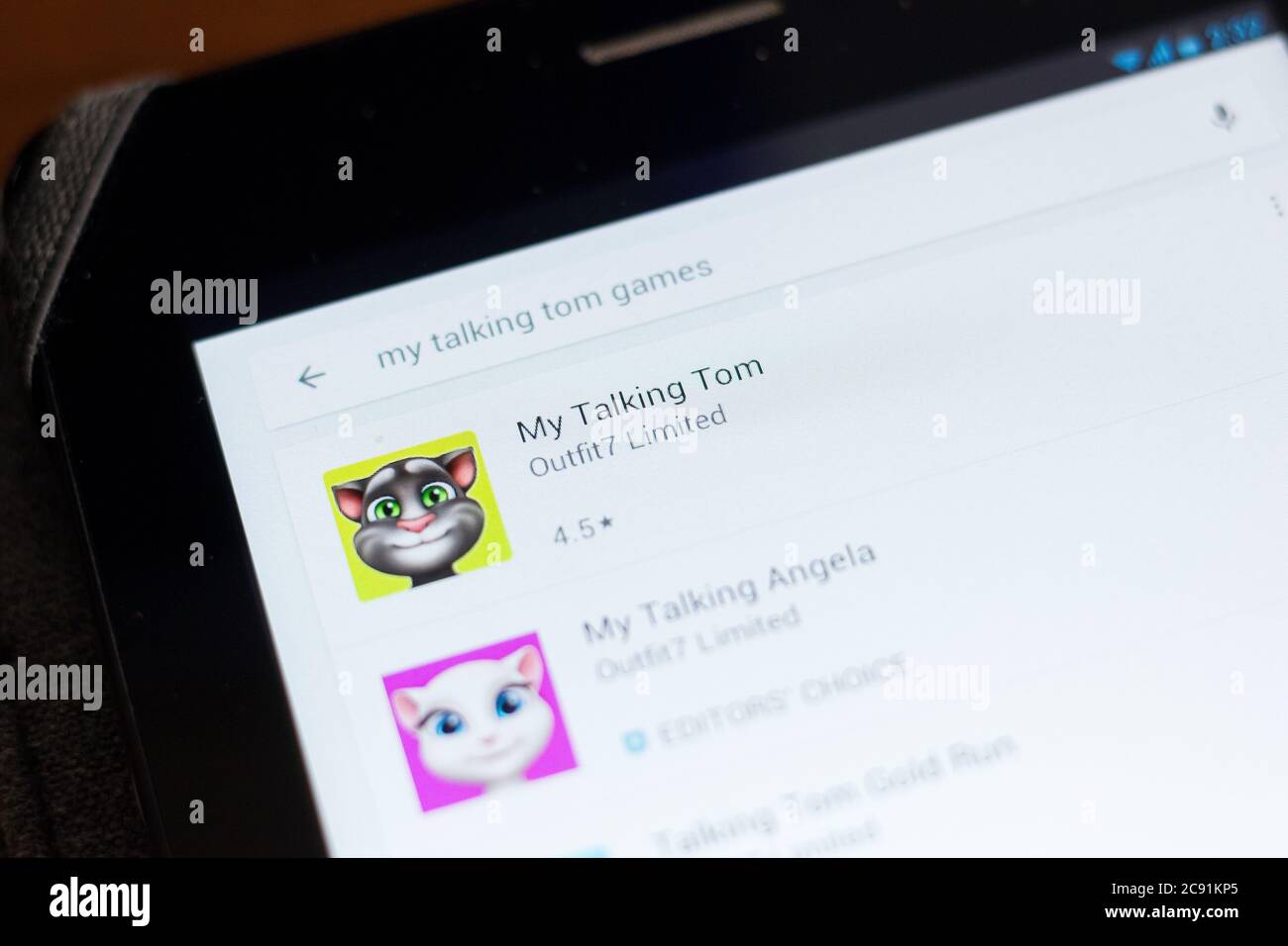 Ryazan, Russia - June 24, 2018: My Talking Tom icon on the list of ...