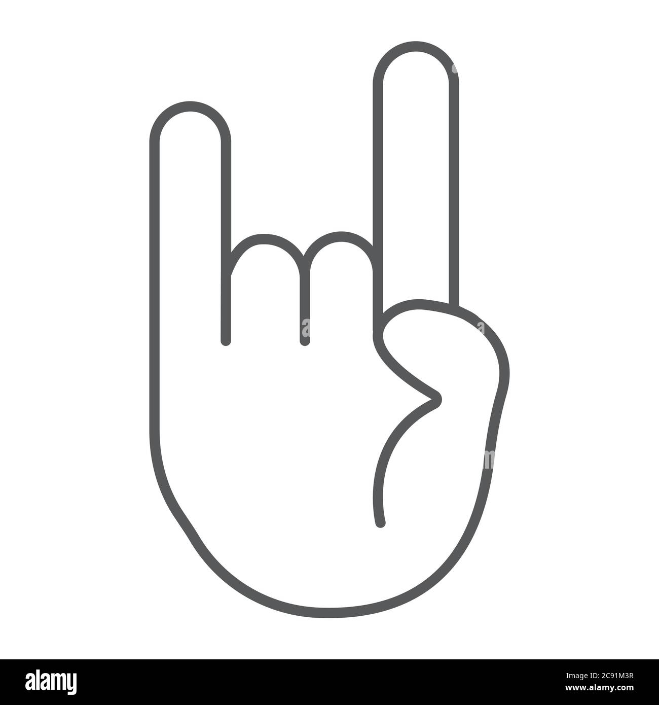 Rock And Roll Hand Sign Vector