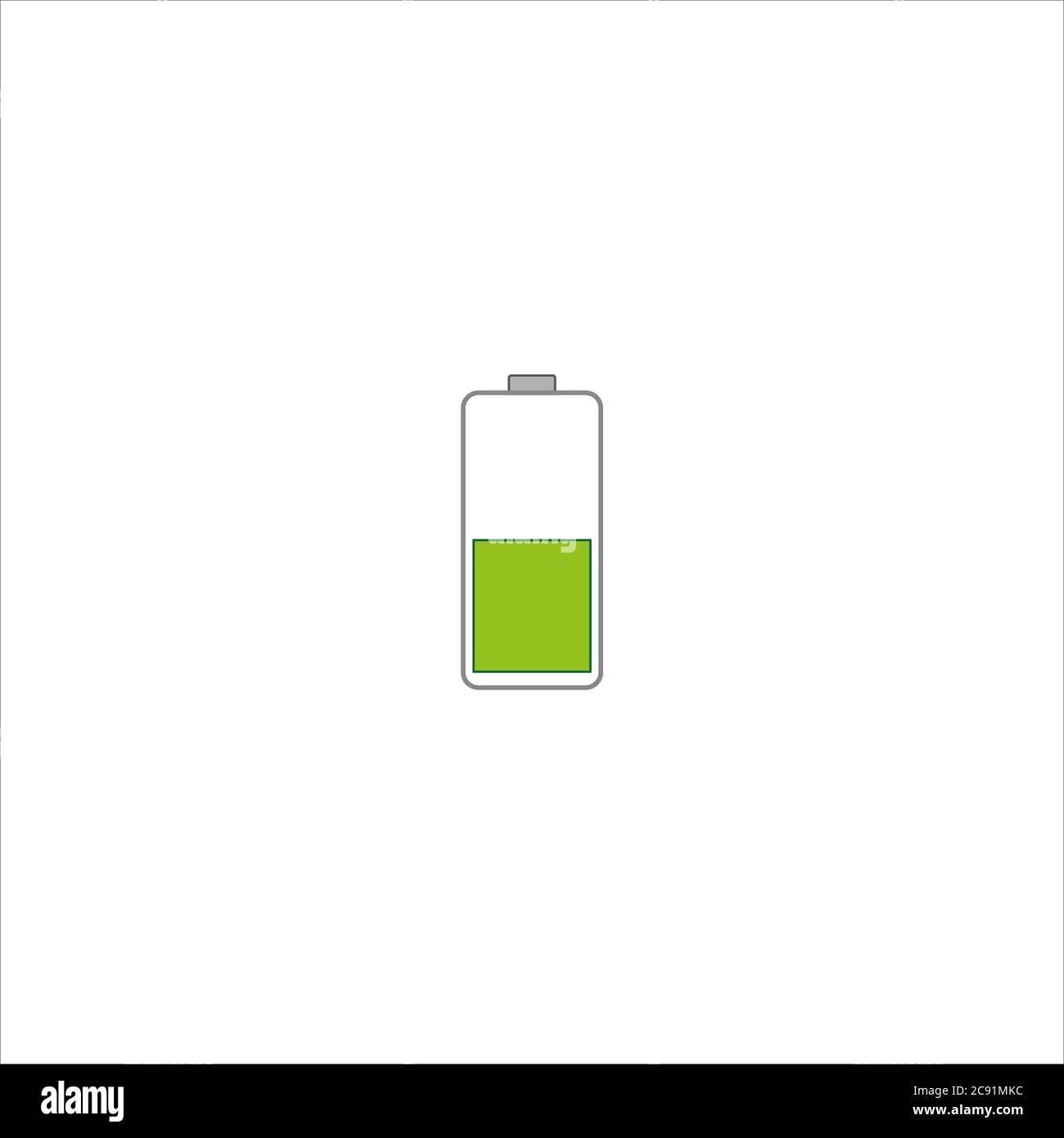 Illustration of the battery sign for mobile phones Stock Photo - Alamy