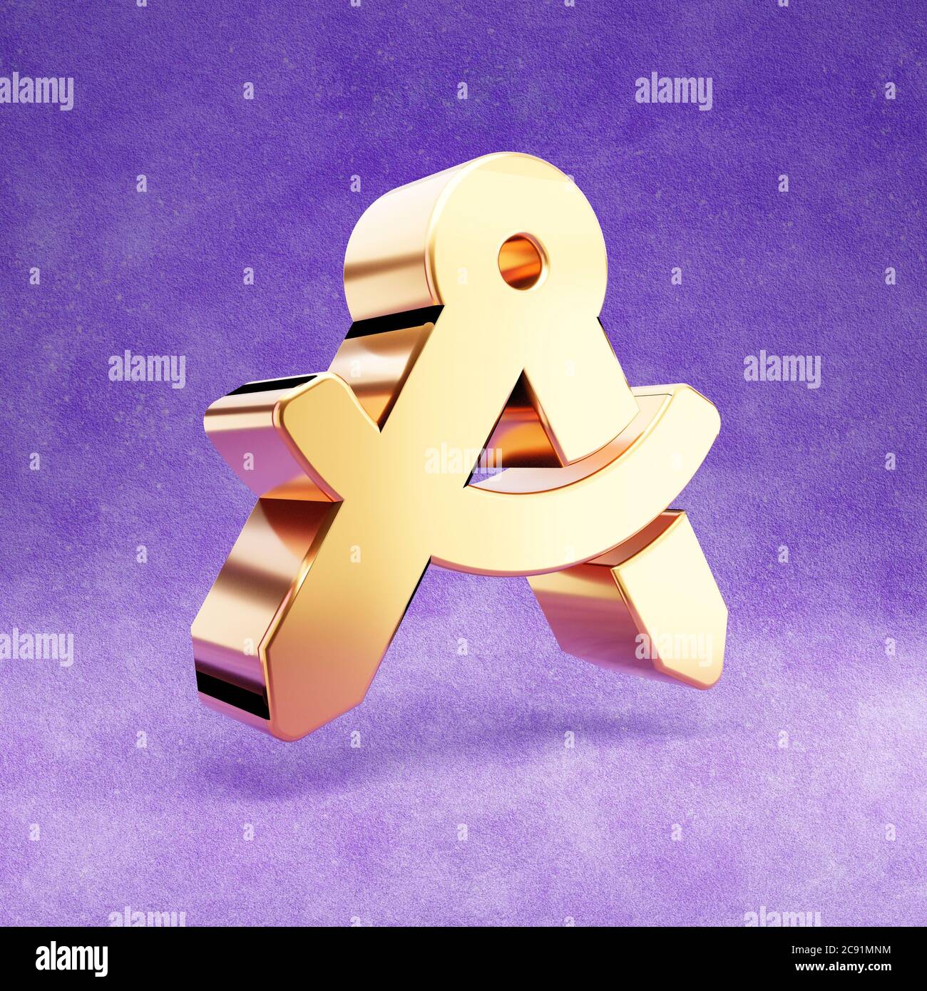 Drafting compass icon. Gold glossy Drafting compass symbol isolated on ...