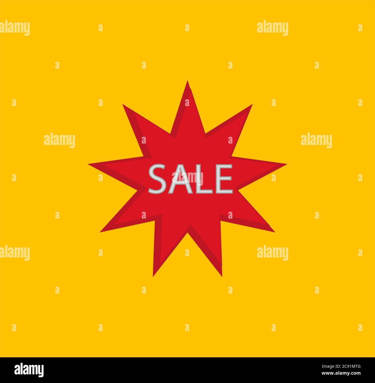 Illustration of a red sale label for mobile or web design isolated on a ...