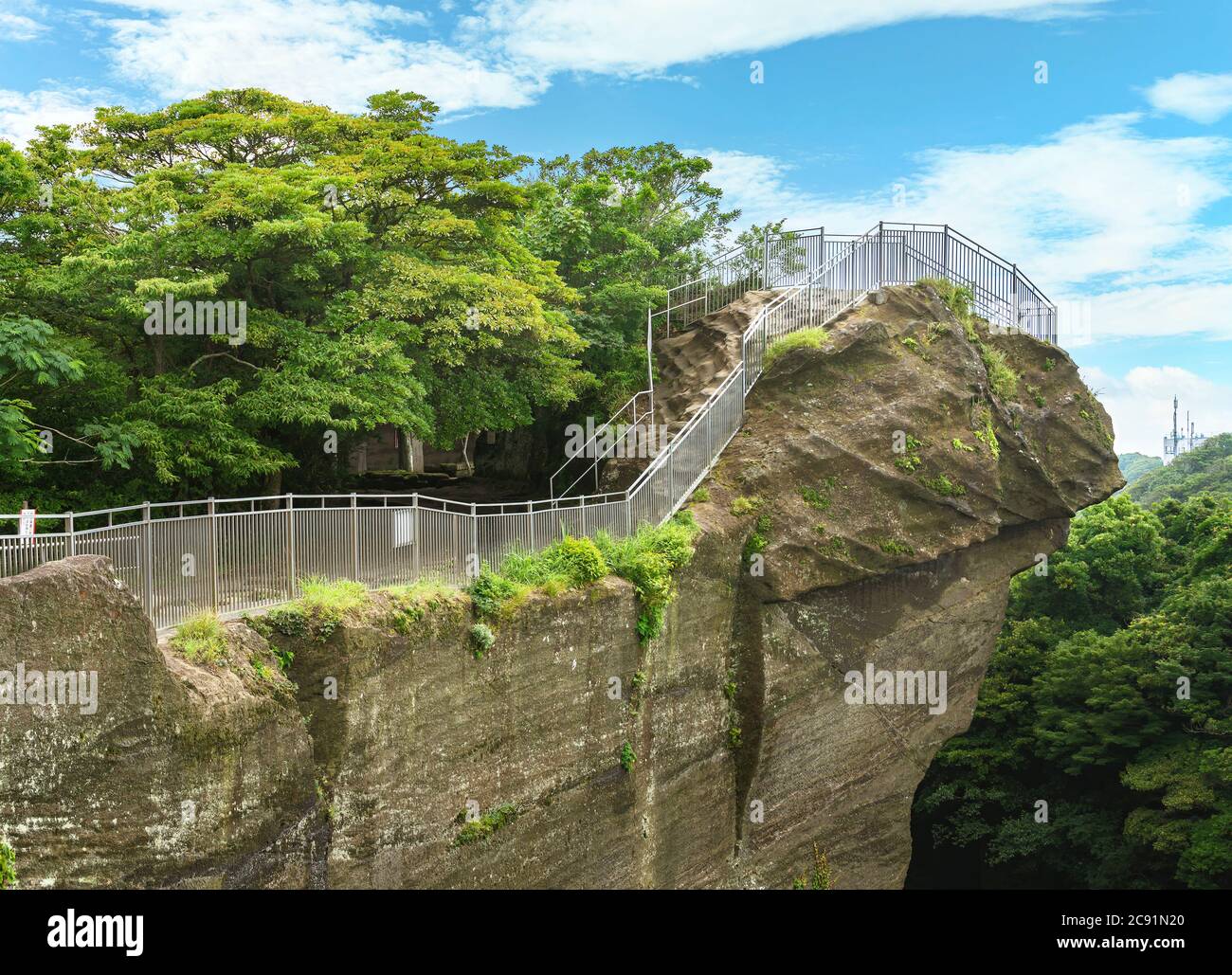 chiba, japan - july 18 2020: Cliffs of the ancient stone quarry of ...