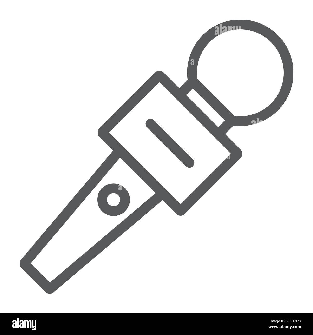 Microphone line icon, music and audio, mic sign, vector graphics, a ... Microphone line icon, music and audio, mic sign, vector graphics, a ...
