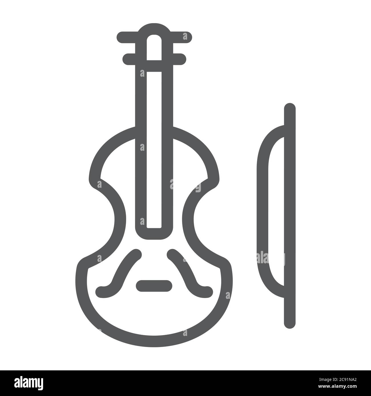 Music violin outline hi-res stock photography and images - Alamy