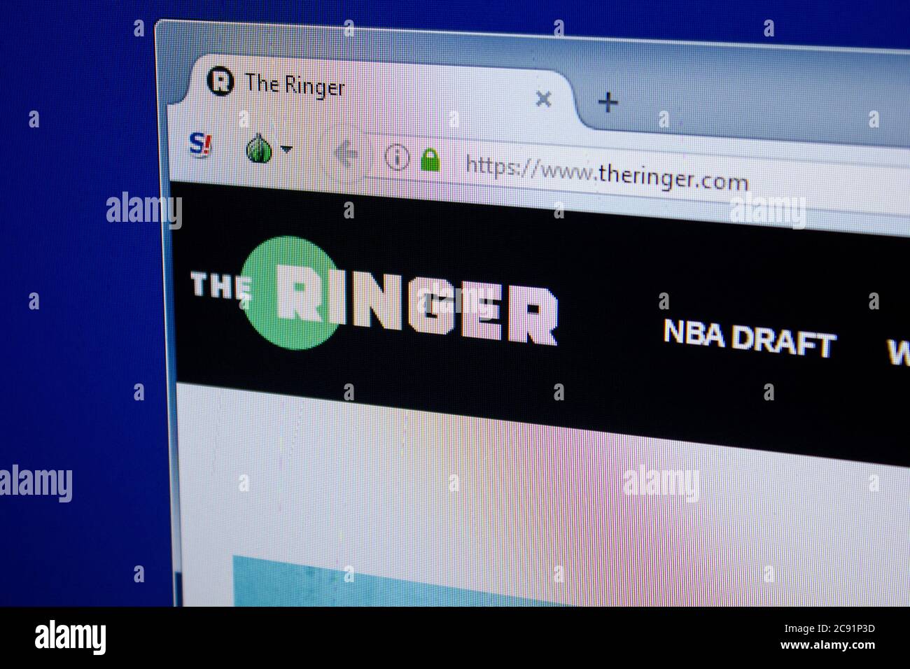 Ryazan, Russia - June 26, 2018: Homepage of theRinger website on the ...