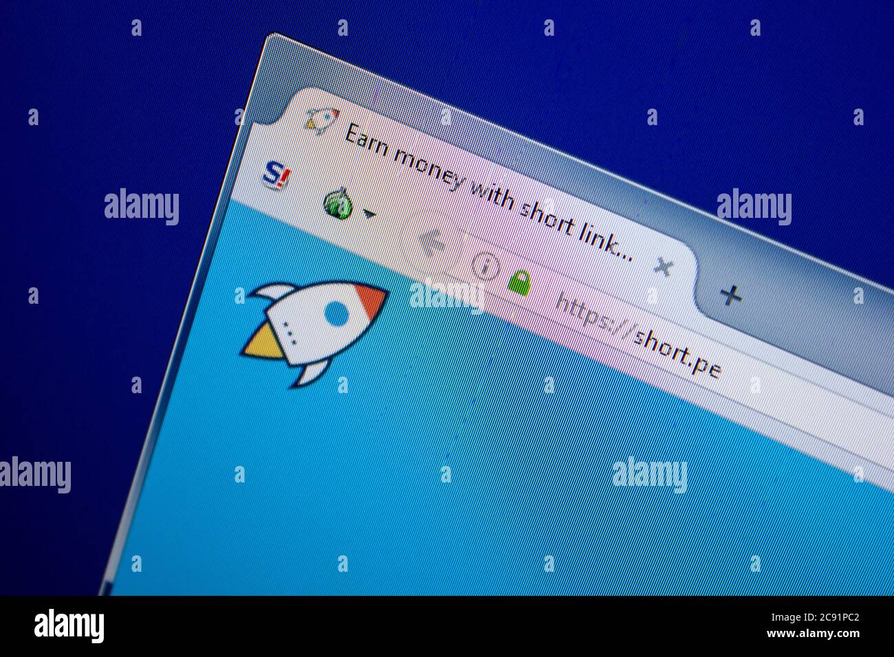 Ryazan, Russia - June 26, 2018: Homepage of Short website on the ...