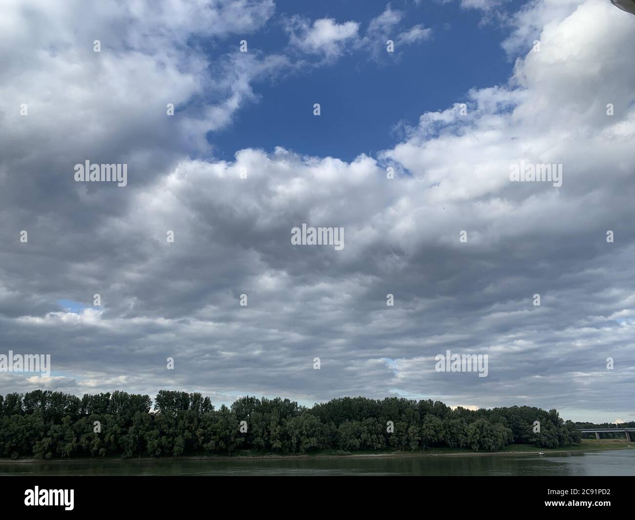 Beautiful scenery of a cloudy sky over a landscape at daytime Stock ...